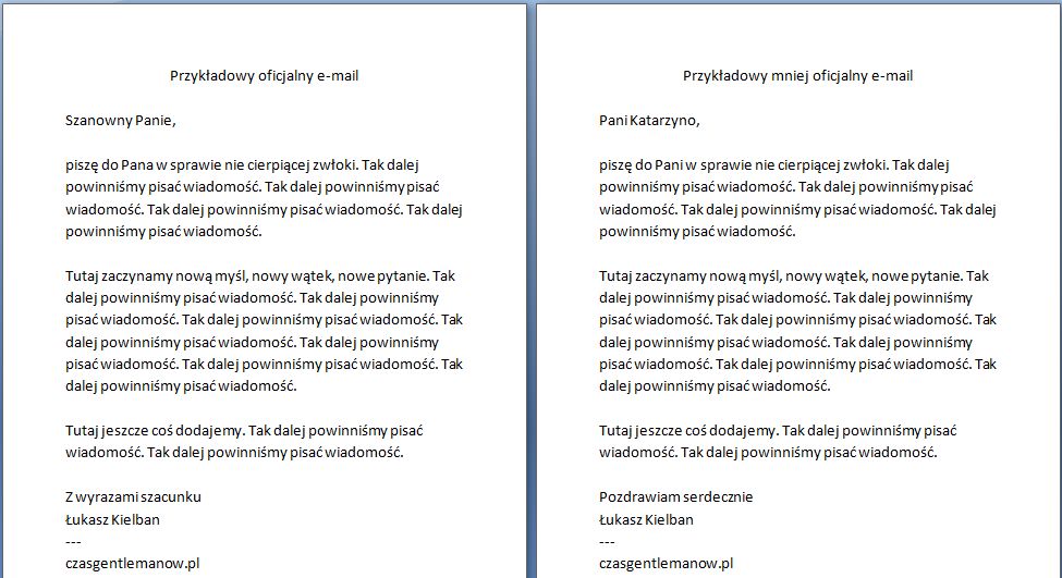 Gentleman W Sieci Sztuka Pisania E maili Czas Gentleman w